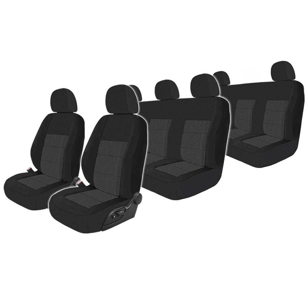 PRIME Classic Seat Covers 3 Rows Black For Mitsubishi OUTLANDER ZJ ZK ...